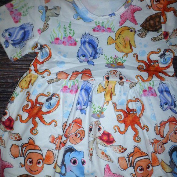 Dresses | Finding Nemo Girls Boutique Short Sleeve Dress | Poshmark